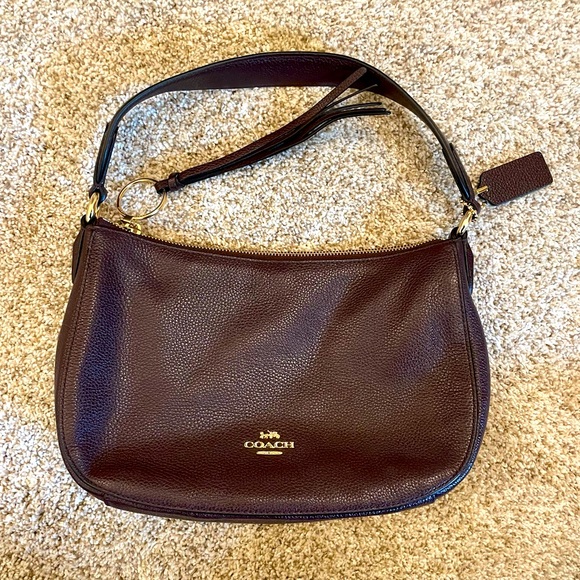 Coach | Bags | Coach Burgundy Leather Bailey Hobo Shoulder Bag | Poshmark